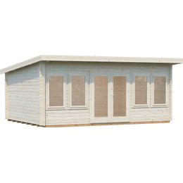 Palmako Gartenhaus Lisa, BxT: 578x447 cm, (Set), 19,4 m², mit Fußboden im Gartenhaus, weiß