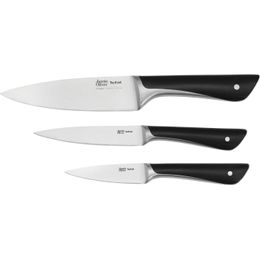 Tefal Messer-Set K267S3 Jamie Oliver (Set, 3-tlg), hohe Leistung, unverwechselbares Design, widerstandsfähig/langlebig, schwarz