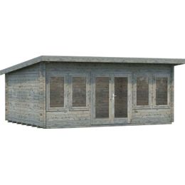 Palmako Gartenhaus Lisa, BxT: 578x447 cm, (Set), 19,4 m², mit Fußboden im Gartenhaus, grau