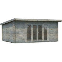 Palmako Gartenhaus Lea, BxT: 578x451 cm, (Set), 19,4 m², mit Fußboden im Gartenhaus, grau