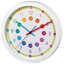 Hama Kinder-Wanduhr "Easy Learning", Durchmesser 30 cm, geräuscharm