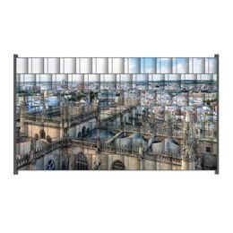 Wallario Sichtschutzstreifen Dächer von Sevilla