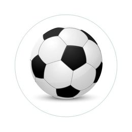 Wallario Glasbild, Fußball klassisch vor weißem Hintergrund