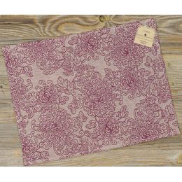 matches21 HOME & HOBBY Platzset, Tischset CLEO Blüten Ranken Paisley beige violett 47x35 cm