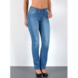 ESRA Straight-Jeans G600 High Waist Straight Fit Jeans Damen