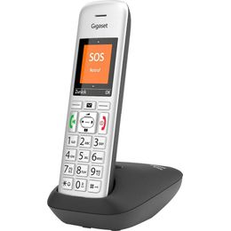 Gigaset E390A Festnetztelefon, schwarz|silberfarben