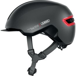 Fahrradhelm Abus "HUD-Y" Helme Gr. L Kopfumfang: 57 cm - 61 cm, grau (titan) Fahrradhelme für Erwachsene