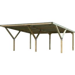 Doppelcarport Weka Carports Gr. H: 241 cm, braun Carports