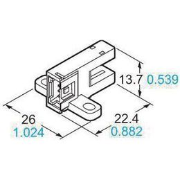 Panasonic Fotoelektrische Sensoren in U-Form NPN 6mm 20us 24V 50mA Infrarot-LED Stecker, 4-polig IP40 PM-65 - PM-T65