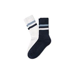 Tchibo 2 Paar Rippstrick-Socken - Dunkelblau - Gr.: 35-38