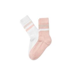 Tchibo 2 Paar Rippstrick-Socken - Weiss - Gr.: 35-38