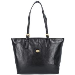 The Bridge Story Donna Shopper Tasche Leder 32 cm nero-goldfarben