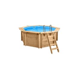 Interline Holzpool "Java" &oslash; 3,55 m/ 1,16m POOLROBOTER SUPER SET