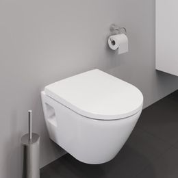 Duravit D-Neo Wand-Tiefspül-WC Compact, rimless, mit WC-Sitz, 2587092000+0021690000,