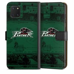 DeinDesign Handyhülle Logo Augsburger Panther Offizielles Lizenzprodukt, Samsung Galaxy Note 10 lite Hülle Handy Flip Case Wallet Cover, schwarz