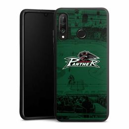 DeinDesign Handyhülle Logo Augsburger Panther Offizielles Lizenzprodukt, Huawei P30 Lite Premium Silikon Hülle Premium Case Handy Schutzhülle, schwarz