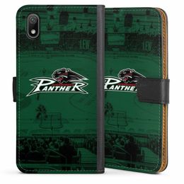 DeinDesign Handyhülle Logo Augsburger Panther Offizielles Lizenzprodukt, Huawei Y5 (2019) Hülle Handy Flip Case Wallet Cover Handytasche Leder