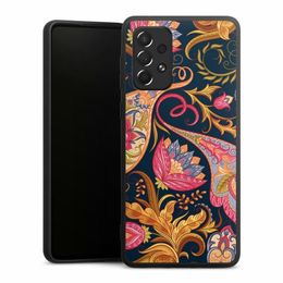 DeinDesign Handyhülle Muster Ornamente Mandala Floral Autumn 1, Samsung Galaxy A73 Silikon Hülle Premium Case Handy Schutzhülle, schwarz