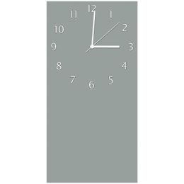 Wallario Wanduhr Grau (Uhr aus Acryl), mit weißen Zeigern