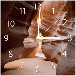 Wallario Wanduhr Antelope Canyon Arizona USA (Aluverbunduhr), schwarz, mit weißen Zeigern