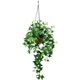 Kunstpflanze Efeu, my home, Höhe 96 cm, Im Topf, mit Hängeampel, künstlicher Efeuhänger, grün