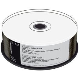 MediaRange Blu-ray-Rohling 25 Professional Rohlinge Blu-ray BD-R full printable 25GB 4x Spindel
