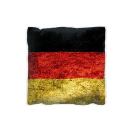 Wallario Dekokissen Verwitterte Deutschland-Fahne in schwarz rot gold
