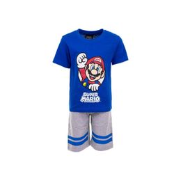 Super Mario Shorty Super Mario Shorty Pyjama Set kurzer Schlafanzug für Kinder Jungen + Mädchen Pijama Gr. 98 104 110 116 122 128