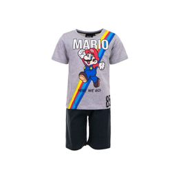 Super Mario Pyjama Super Mario SHORTY PYJAMA Kinder Schlafanzug Jungen + Mädchen 3 4 5 6 7 8 Jahre Gr. 98 104 110 116 122 128