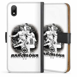 DeinDesign Handyhülle Eintracht Frankfurt Barcelona Offizielles Lizenzprodukt, Huawei Y5 (2019) Hülle Handy Flip Case Wallet Cover Handytasche Leder