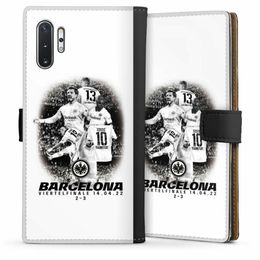 DeinDesign Handyhülle Eintracht Frankfurt Barcelona Offizielles Lizenzprodukt, Samsung Galaxy Note 10 Plus Hülle Handy Flip Case Wallet Cover, schwarz