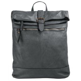 FORTY° forty° Tagesrucksack, echt Leder, Made in Italy, grau