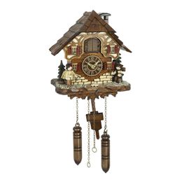 Selva Technik Wanduhr Kuckucksuhr Dankerode mit Figuren aus dem Erzgebirge