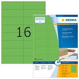 1.600 Herma Etiketten 4259 grün 105,0 x 37,0 mm