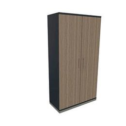 FM Aktenschrank Oldenburg, 4260649682319 lavagrau, eiche 4 Fachböden 80,0 x 44,2 x 186,9 cm