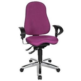 Topstar Bürostuhl Sitness® 10, SI59U G03 Stoff lila, Gestell chrom