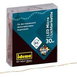 Idena 30er Micro LED Lichterkette kupfer 3,2 m