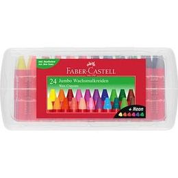 Faber-Castell Jumbo Wachsmalstifte farbsortiert, 24 St.