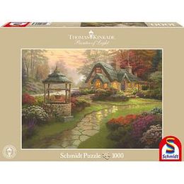 SCHMIDT Thomas Kinkade Haus mit Brunnen Puzzle, 1000 Teile