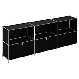 viasit Sideboard System4, 214908 schwarz 227,9 x 40,4 x 80,7 cm