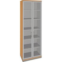 FM Aktenschrank Oldenburg, 4260429767984 buche, Acrylglas klar 2 Fachböden 80,0 x 44,2 x 222,1 cm