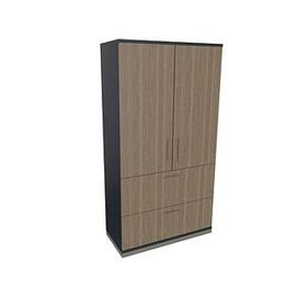 FM Aktenschrank Oldenburg, 4260649684962 lavagrau, eiche 2 Fachböden 100,0 x 44,2 x 186,9 cm