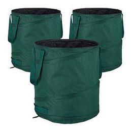 Relaxdays Gartenabfallsäcke 3x 85,0 l grün, 3 St.