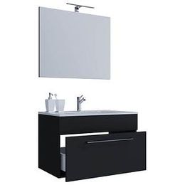 Vcm my bath Badmöbel-Set Badinos 914809 schwarz 60,0 x 46,0 x 50,0 cm