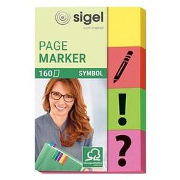 Sigel SYMBOL Haftmarker farbsortiert "Symbole" 4x 40 Streifen