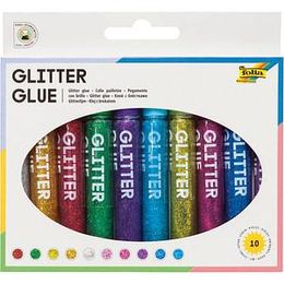 10 Folia Glitter Glue Klebestifte 10 x 9,5 ml