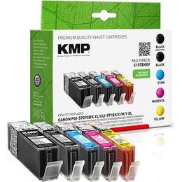 KMP C107BKXV 2x schwarz, 1x cyan, 1x magenta, 1x gelb Druckerpatronen kompatibel zu Canon PGI-570XL PGBK, CLI-571XL BK/C/M/Y , 5er-Set