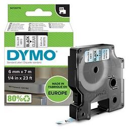 Dymo Schriftband D1 43610 S0720770, 6 mm schwarz auf transparent