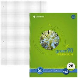 HOHENSTAUFEN Staufen® Collegeblock green PREMIUM Lineatur 28 kariert DIN A4 Innen- und Außenrand