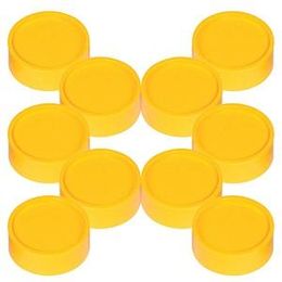 10 Maul Magnete gelb Ø 3,4 x 1,4 cm